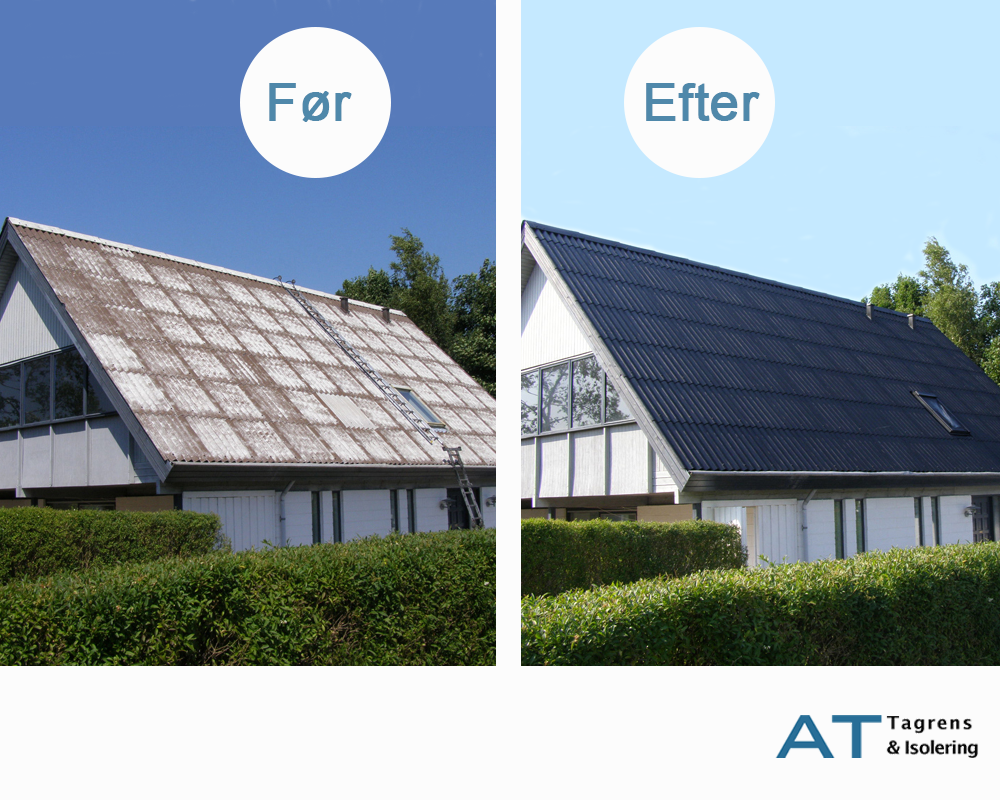 Tagrens | Rensning af tag - AT TAGRENS & ISOLERING ApS